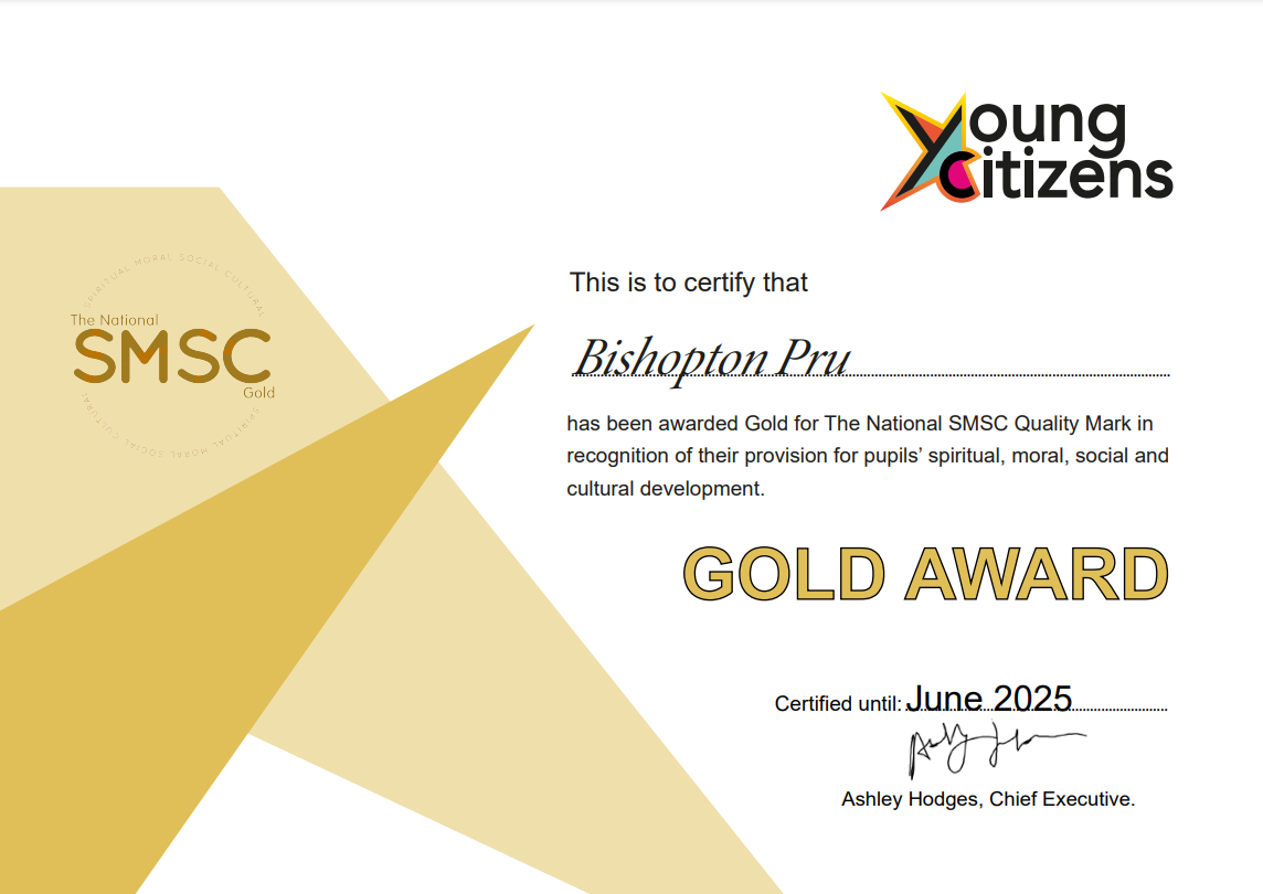 SMSC Quality Mark - Bishopton PRU